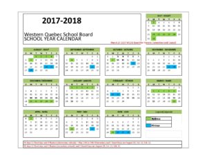 Boardwide PD days Calendar - Commission scolaire Western Québec